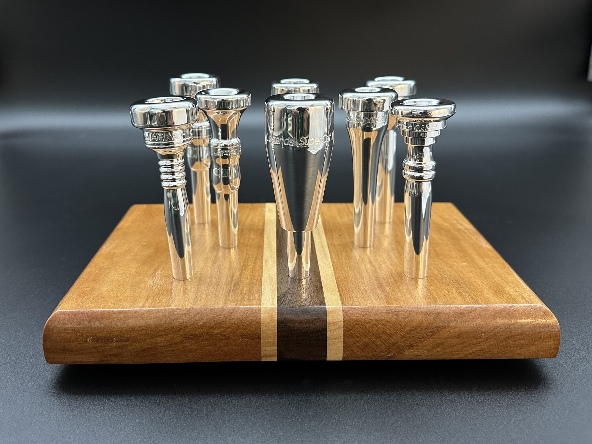 Hand Crafted Wooden Mouthpiece Display Rack | Legends Brass